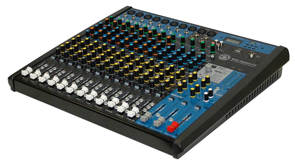 Topp Pro MXi.1622CFX 16-Input Mixer c/w Hi-Z In, Compressors, FX, MP3 Player & USB Audio Interface