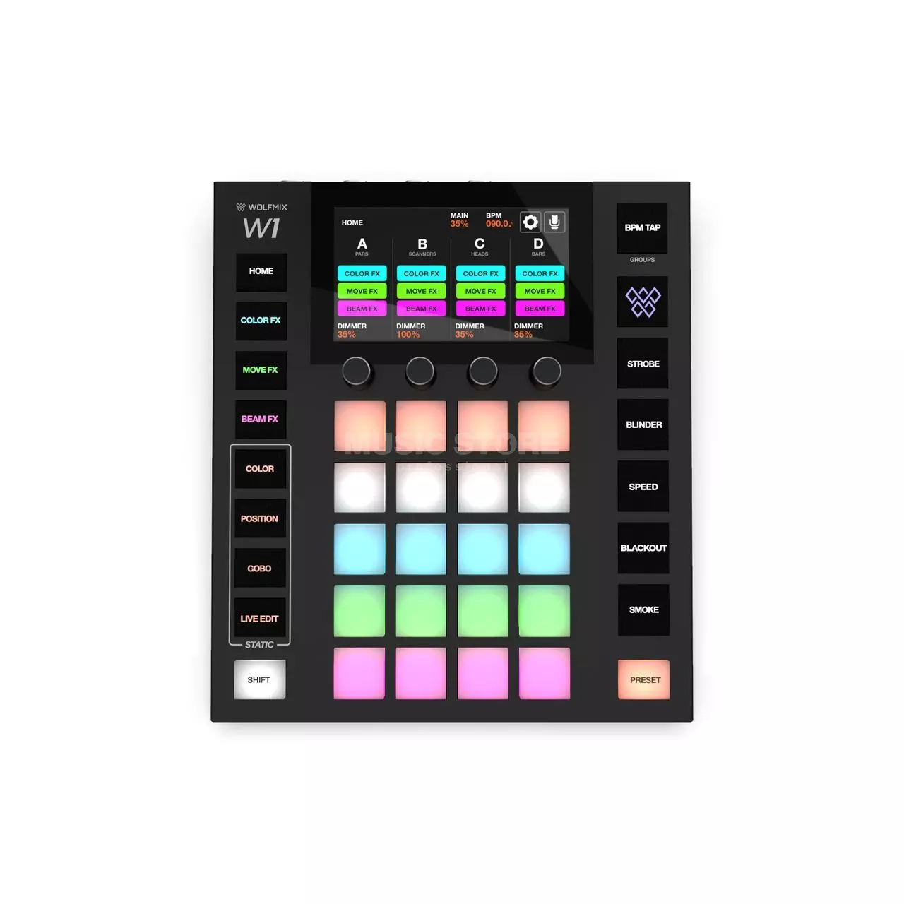 Wolfmix W1 Standalone Performance DMX Lighting Controller