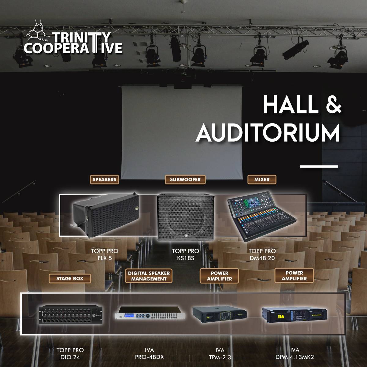 Loud and Clear PA Sound System for Hall & Auditorium in Office and ...