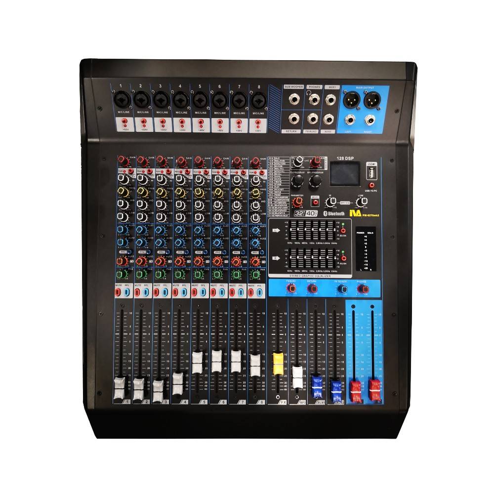 IVA PM-8270MK2 2 x 270W True Power 8-Channel Powered Mixer