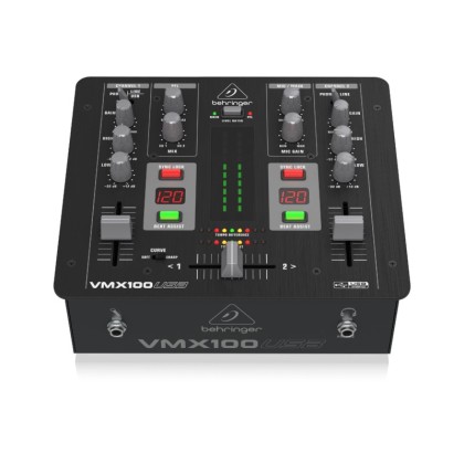 BEHRINGER VMX100USB Professional 2-Channel DJ Mixer with USB/Audio ...