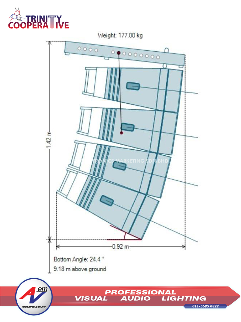 Weatherproof line array system solution for Stadium Of University Utara ...