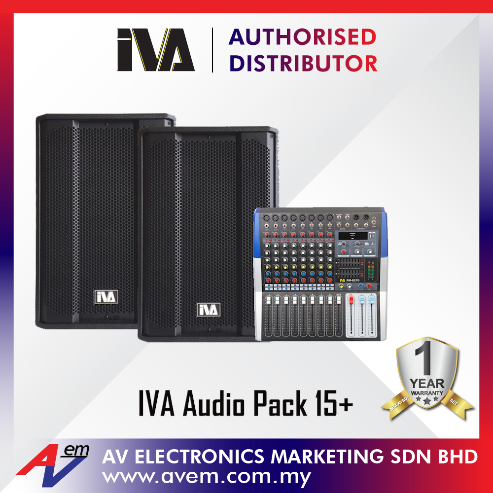 IVA Audio Pack 15+ ( 2 Units Of RX-15MK2, 1 Unit Of PM-8270 Powered Mixer )