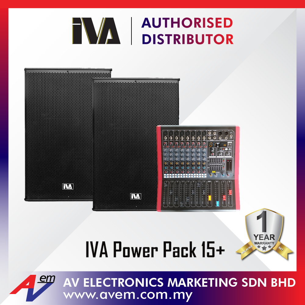 IVA Power Pack 15+ ( 2 Units Of PS-12R2, 1 Unit Of PM-8500 Powered Mixer )