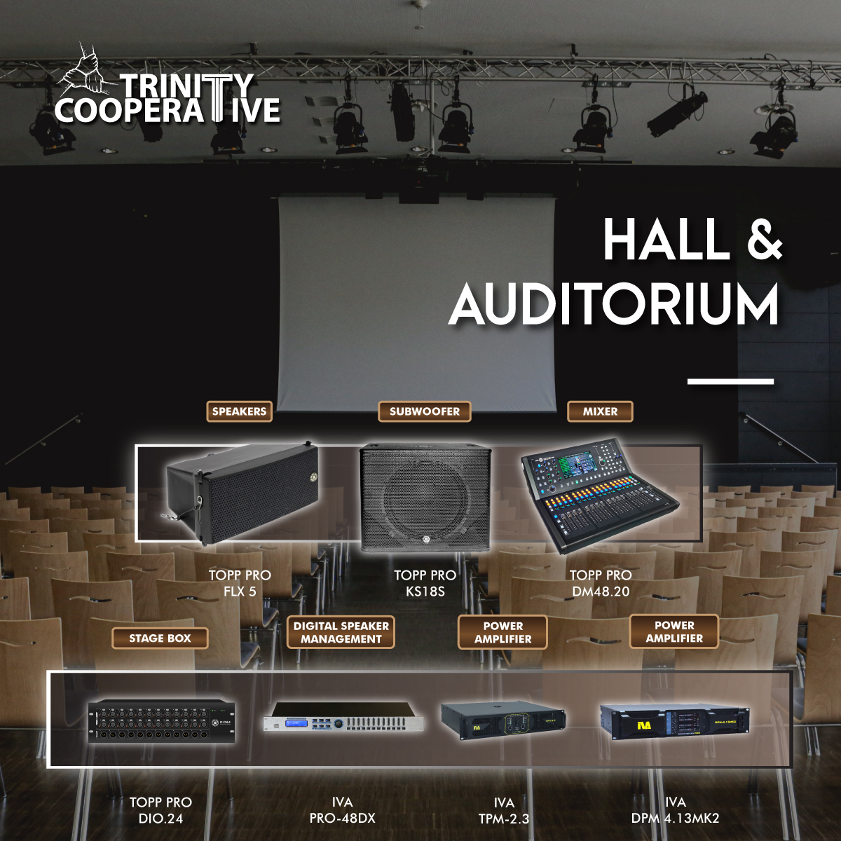 Loud and Clear PA Sound System for Hall & Auditorium in Office and ...