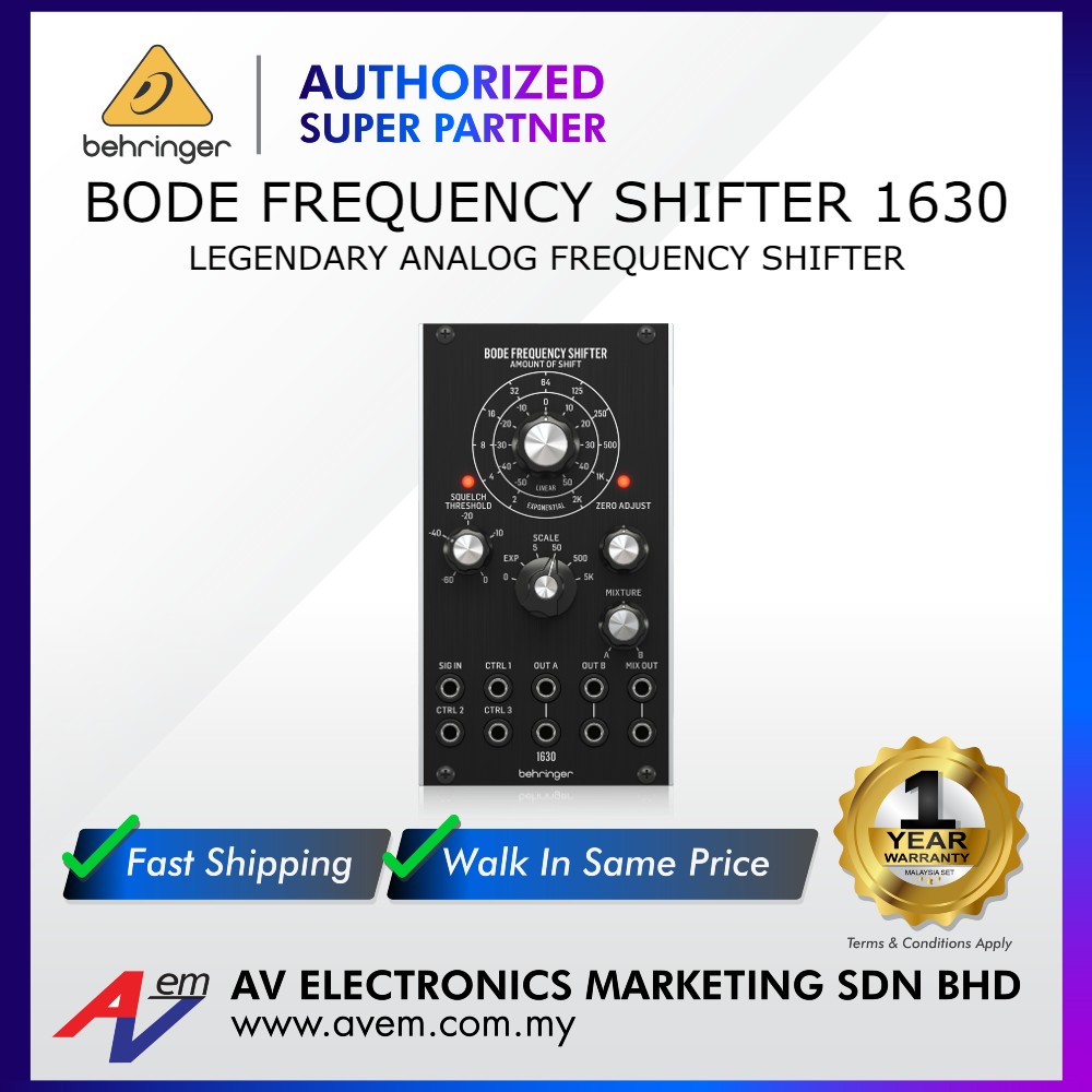 BEHRINGER BODE FREQUENCY SHIFTER 1630 Legendary Analog Frequency ...