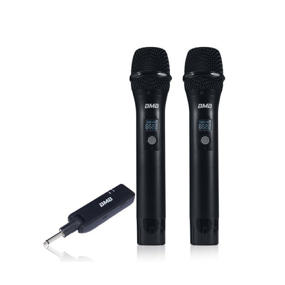 BMB WH-210 2CH UHF Wireless Dongle Microphone System with 2 Nos ...