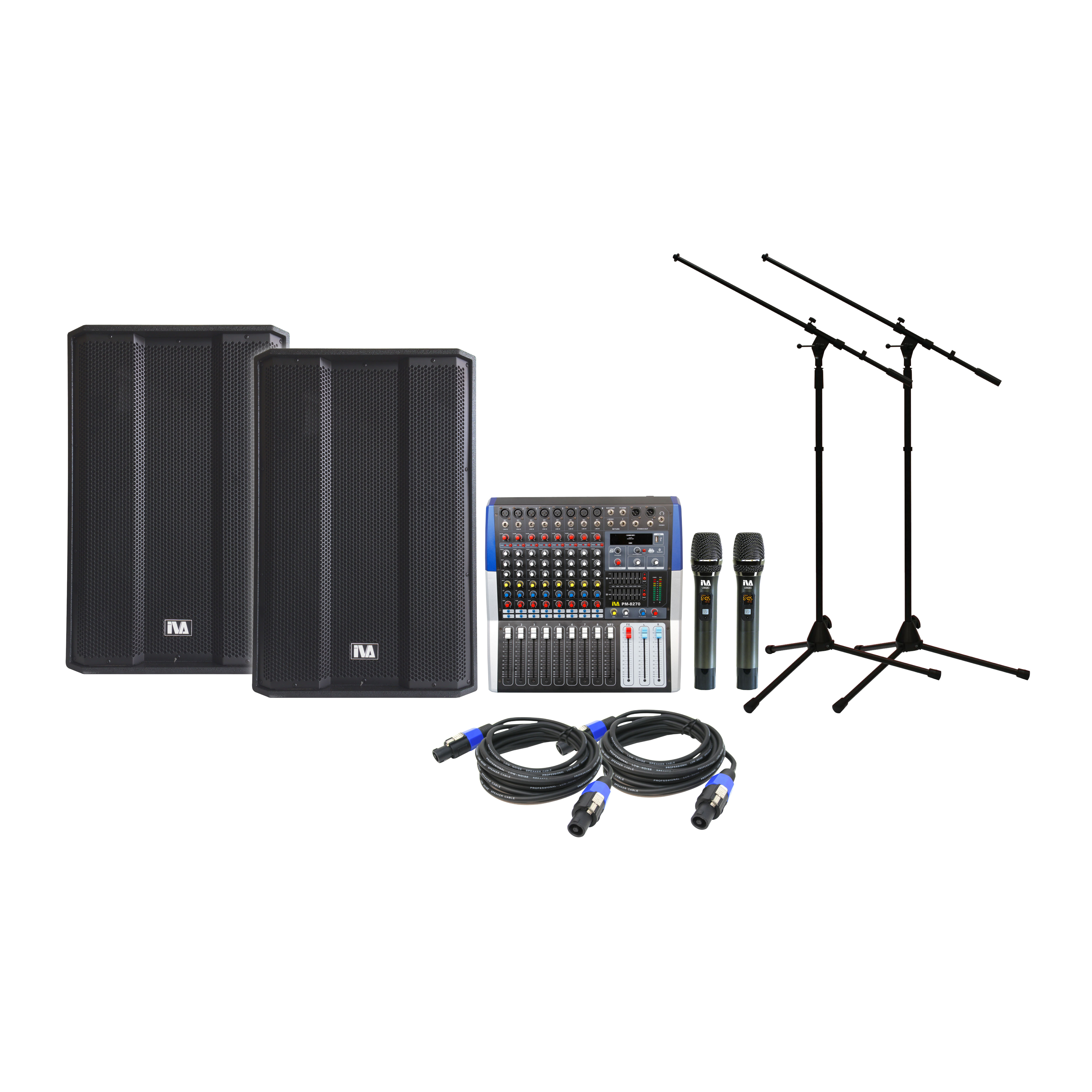 IVA Audio Pack 15+ Plug & Play PA System Complete Set