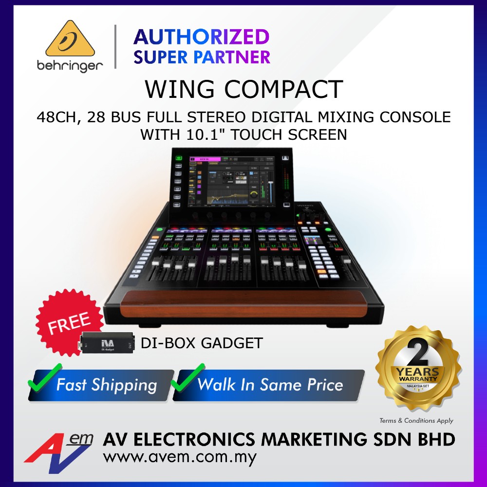 BEHRINGER WING Compact 48-Stereo Channel, 28-Bus Digital Mixer with 24 ...