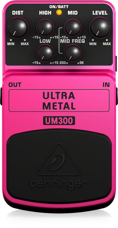 Behringer UM300 Ultra Metal Distortion Guitar Effects Pedal (UM-300 ...