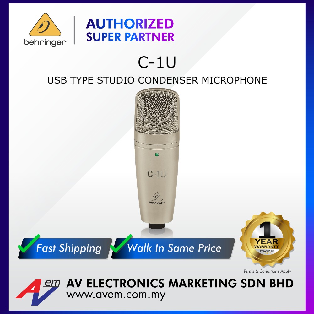 BEHRINGER C-1U USB Studio Condenser Microphone