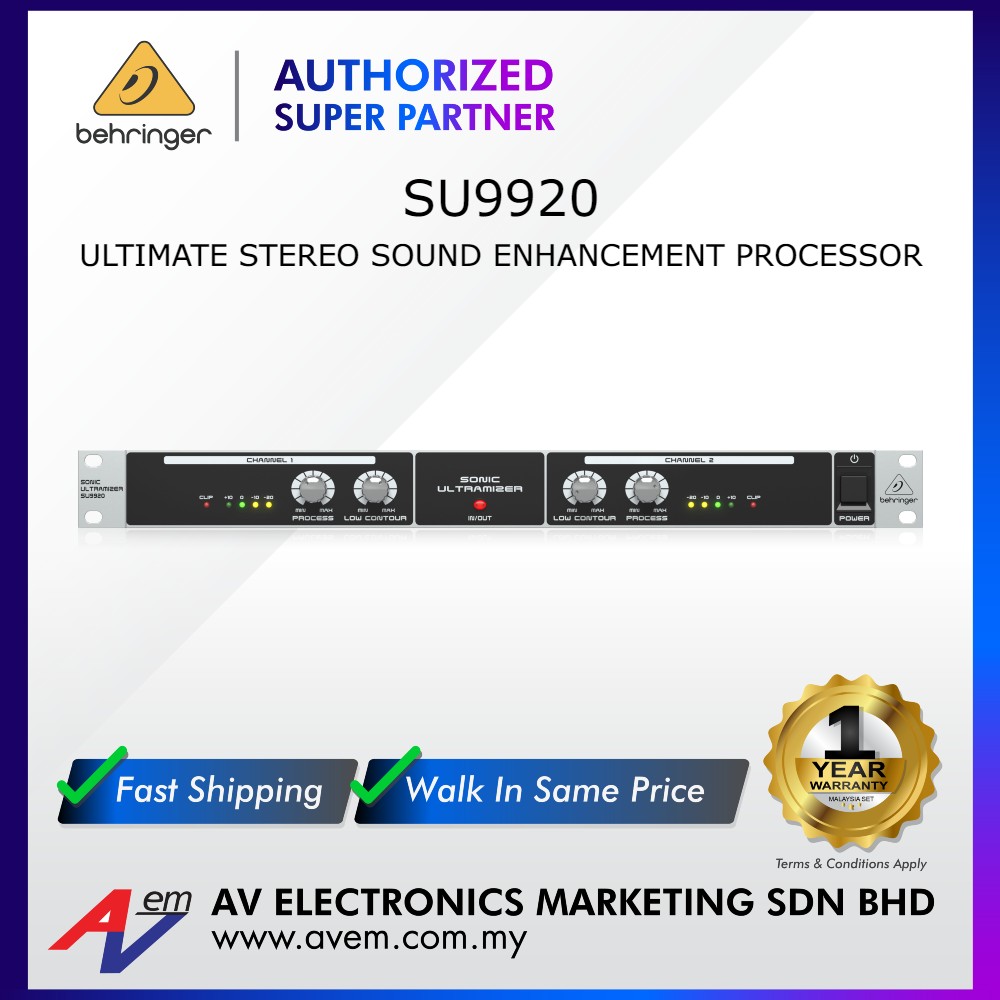BEHRINGER SU9920 Ultimate Stereo Sound Enhancement Processor