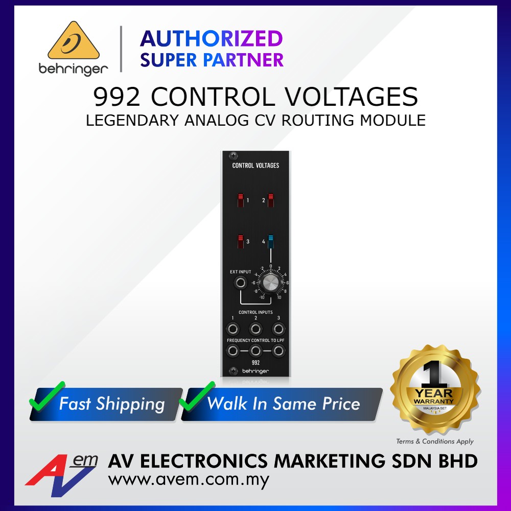 BEHRINGER 992 CONTROL VOLTAGES Legendary Analog CV Routing Module for ...