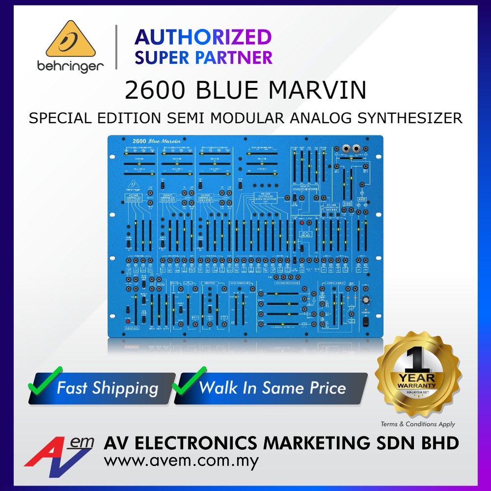 BEHRINGER 2600 BLUE MARVIN Special Edition Semi-Modular Analog ...