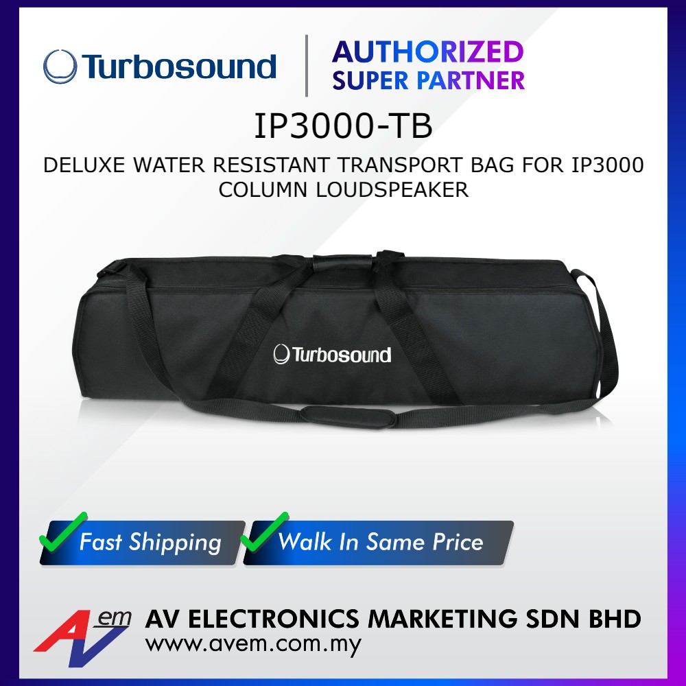 TURBOSOUND iP3000-TB Deluxe Water Resistant Transport Bag for iP3000 ...